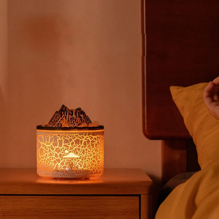 RGB Volcano Humidifier & Aroma Diffuser - Aromatherapy Humidifier for ...