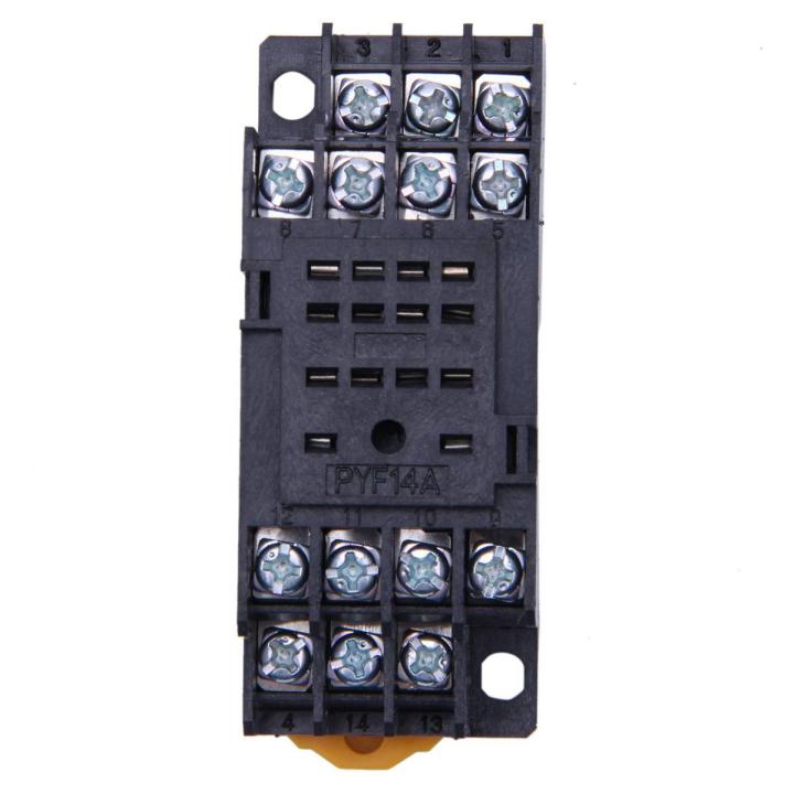 PYF14A DIN Rail Power Relay Socket Base 14 Pin for MY4NJ HH54P MY4 ... PYF14A DIN Rail Power Relay Socket Base 14 Pin for MY4NJ HH54P MY4 ...