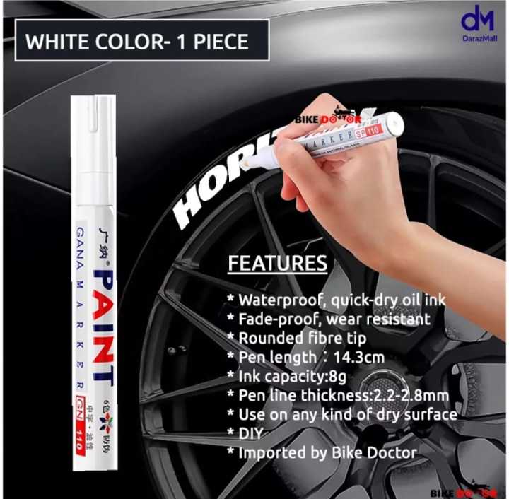 Waterproof Tire Marking Pen for Motorcycle and Car 1 piece | Daraz.com.bd