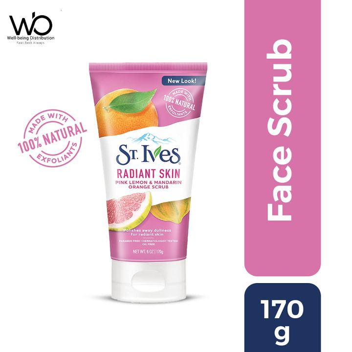 Face Scrubs - St. Ives Radiant Skin Face Scrub For Dull Skin Pink Lemon ...