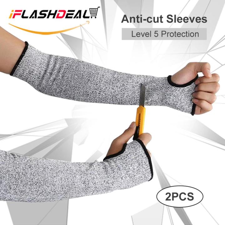 1Pair 35CM Arm Anti Cut Sleeves Safety Gloves Cut Proof Arm Sleeve ...