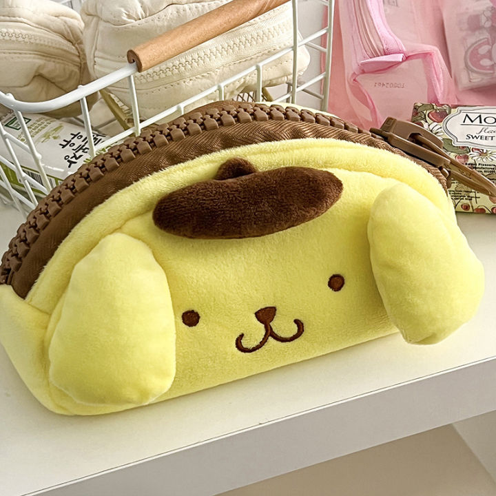 【Customizable】 Cute Cartoon Pompompurin Pen Bag Kawaii Plush Pencil Box ...