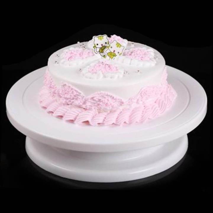 Rotating Cake Decorating Turn Table In White (28 Cm) - Essential Tool ...