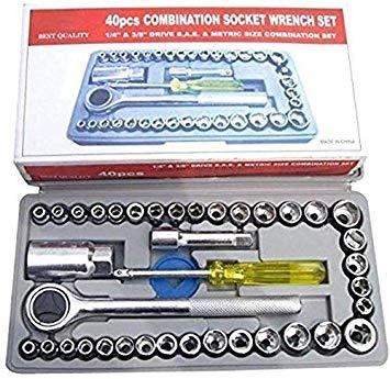 40 Pcs Socket Wrench Sleeve Combination Set With Box | Daraz.com.bd