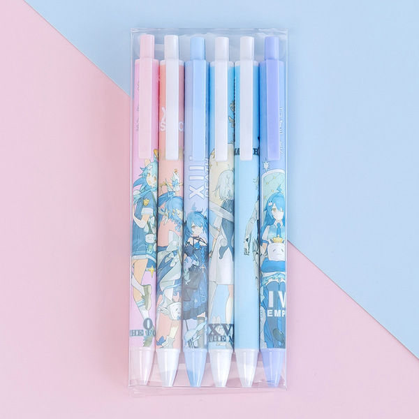 Genshin Impact Pens 6pcs Anime Pen Set Genshin Impact Stationary Gel ...