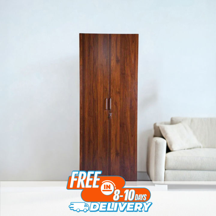 Cherry 2 doors Compact Almirah, Partex MDF Laminated Board Secure 2 ...