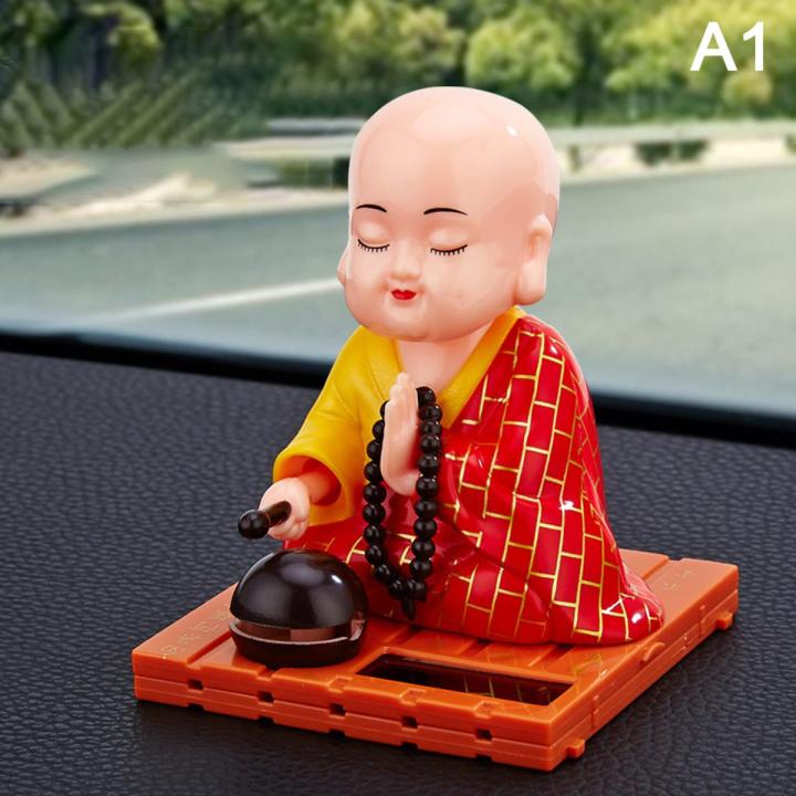 Solar Powered Toy Buddhist Monk Figure Dancing Swing Figure Model Toy ...