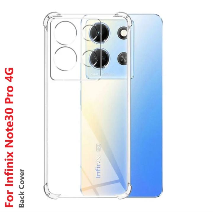 Infinix Note30 Pro 4G Back Cover Transparent Soft Bumper Clear Back ...