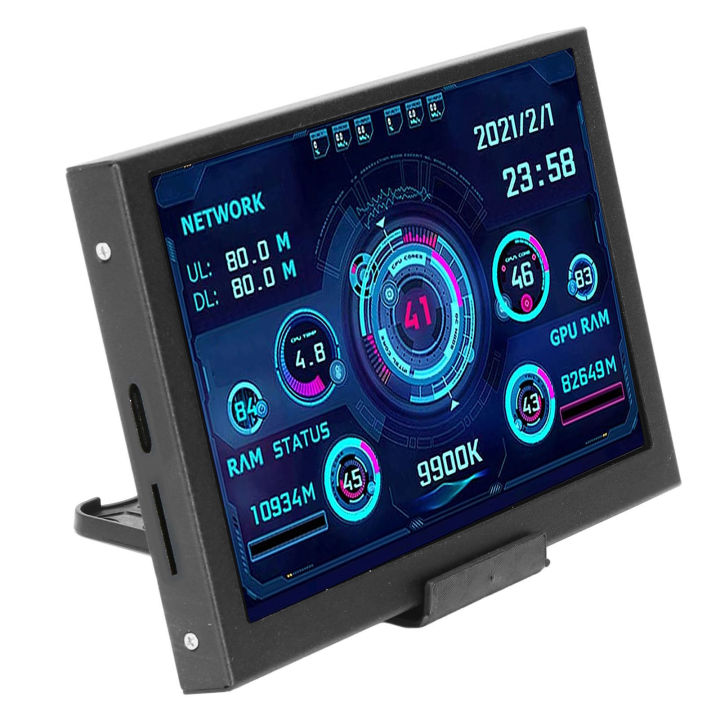 5inch PC CPU RAM Data Monitor IPS USB TYPE C For AIDA64 Temperature ...