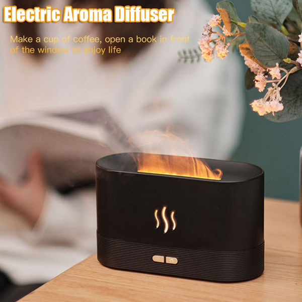 Tinzzi USB Simulation Flame Aromatherapy Diffuser Humidifier Atmosphere ...