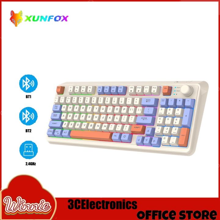 Xunfox K94 Wireless Bluetooth Dual Mode Mechanical Touch Keyboard ...