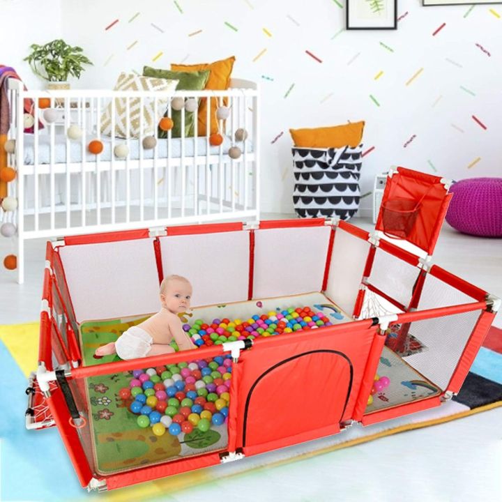 Baby Playpen Extra Large 122x182x66cm Breathable Mesh Baby Playard ...