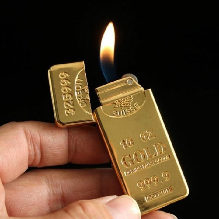New Fashionable Gold bar-shape Butane gas lighters | Daraz.com.bd