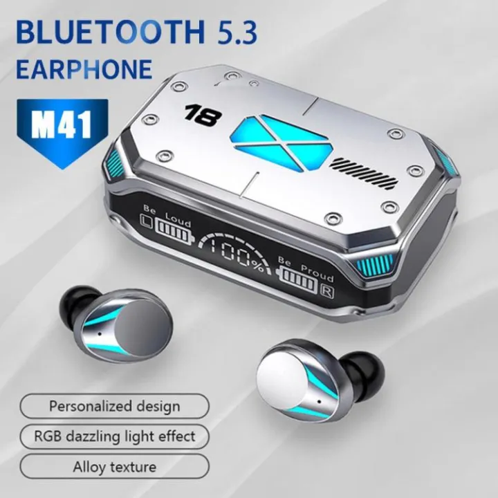 M41 True Wireless Earphones with Charging Case TWS Bluetooth 5.3 ...