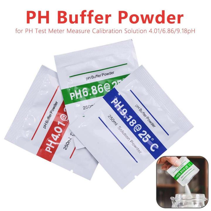3pcs Lot Ph Buffer Solution Powder Measure Calibration Solution Point Ph4 00 6 86 9 18 For Ph