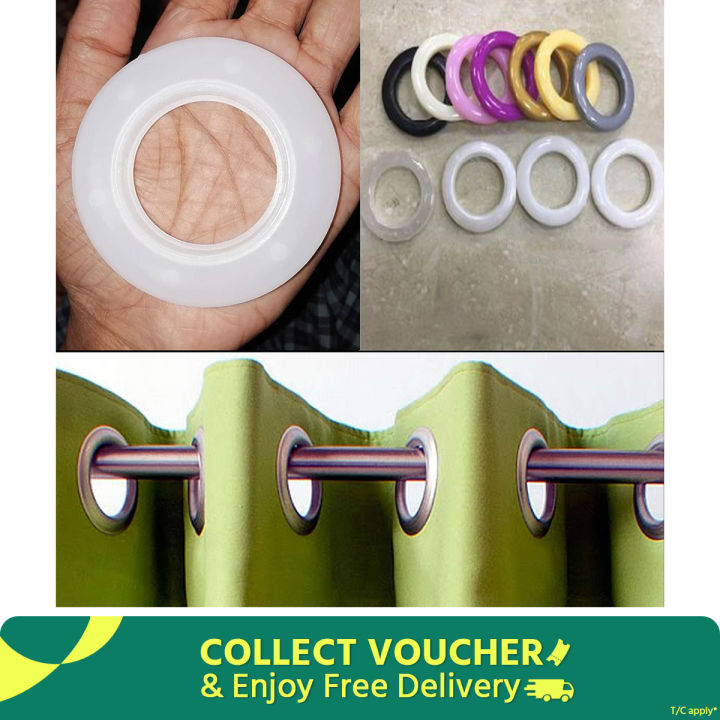 Plastic Porda Ring/Eyelet 08 Pcs (Set) | Daraz.com.bd