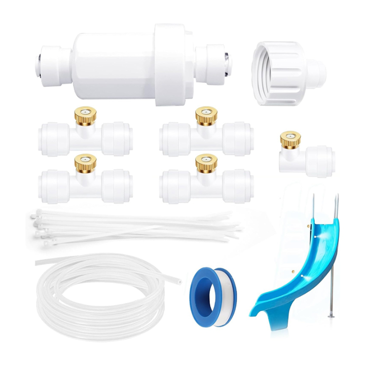 Water Filter Included Pool Slide Sprays Kit, Slide Water Tubing Kit, 32 ...