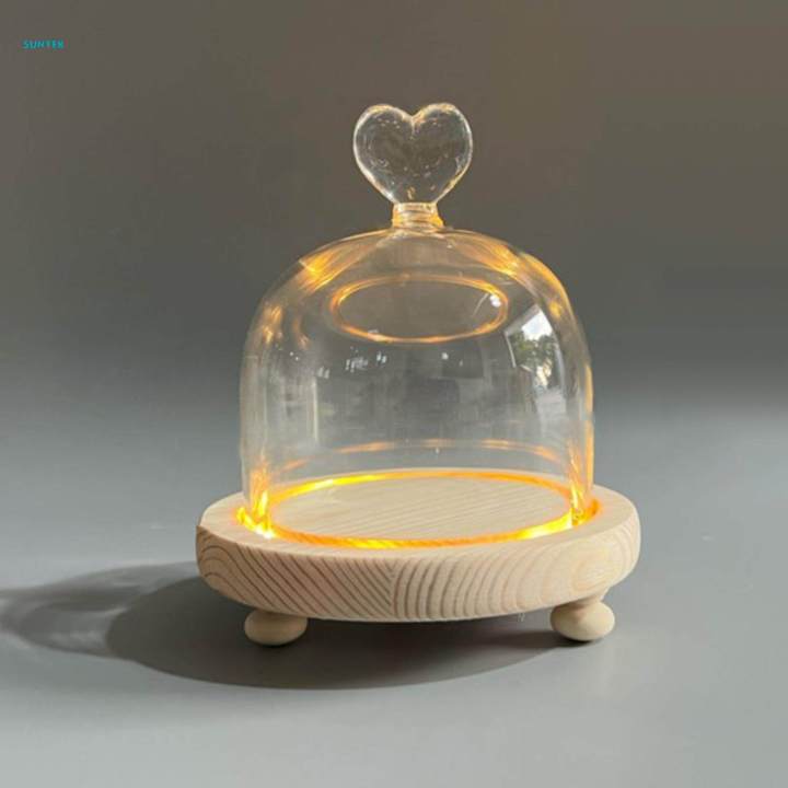 Glass Cloche Dome Cloche Dome DIY Container Flower Cover Display Jar ...