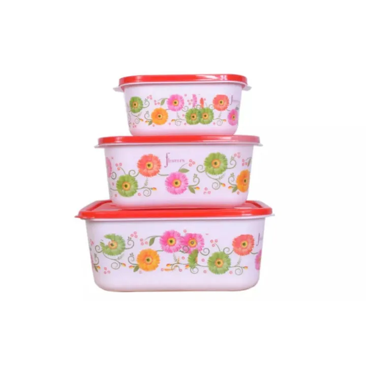 Unique Plastic Print Bati Set - 3 Pcs Set Box - 2500/1500/750 ML ...