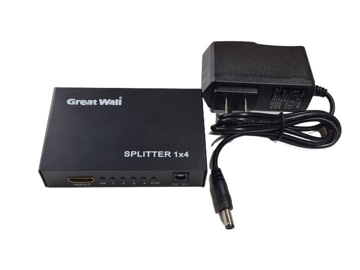 GREAT WALL HDMI Splitter 1 in 4 Out -4K Hdmi Splitter 1x4 Ports v1.4 ...