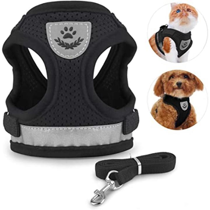 Cat Pet Kitten Cats/Dogs Puppy Harness & Leash Breathable Reflective ...