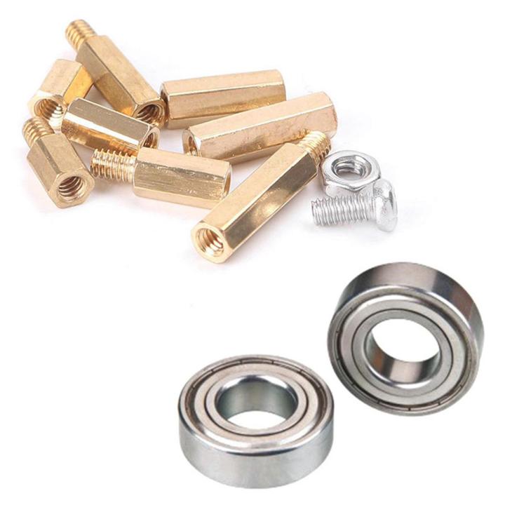 20Pcs 695ZZ Miniature Deep Groove Ball Bearing & 300 pcs M2 Hex Column ...