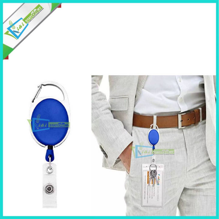 Blue Key Reel ID Card Badge Holder -Ring Retractable Coil | Daraz.com.bd