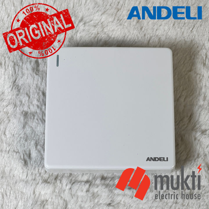 Andeli Delta Series White 10A One Gang One Way Electrical Wall Switch ...