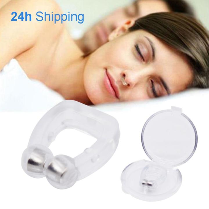 Snore Stopper Silent Sleep Silicone Nose Clip Magnetic Anti Snore Non ...