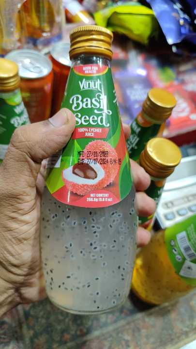 Vinut Basil Seed Lychee Juice 266.8gm - Vietnam | Daraz.com.bd