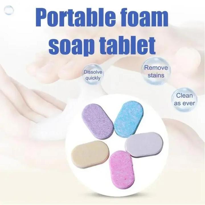 5pcs 4g/pc Solid Foam Hand Washing Tablets Lemon Rose Lavender Cleaning ...