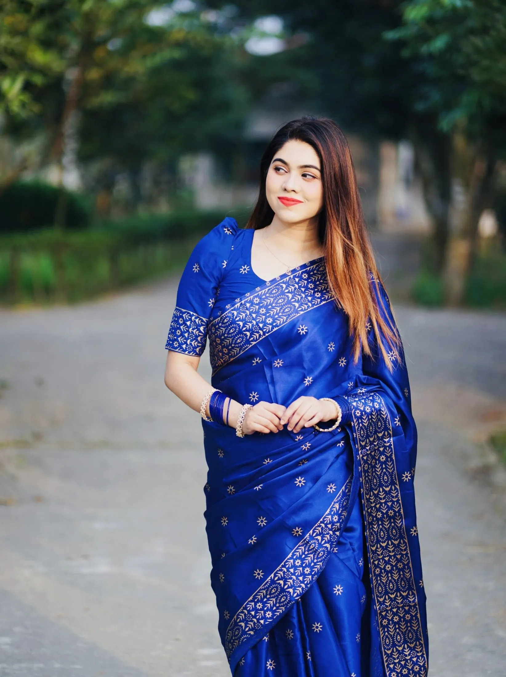 Exclusive Designer Screen Print Japani Silk Saree With Blouse for Women