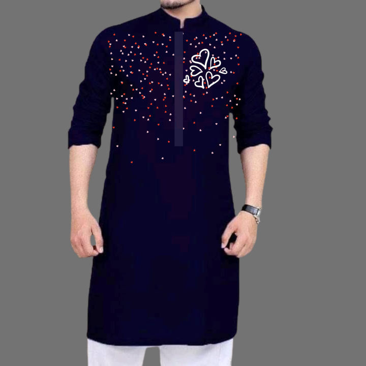 Stylish semi long linen Panjabi for man - Panjabi - Panjabi For Men ...