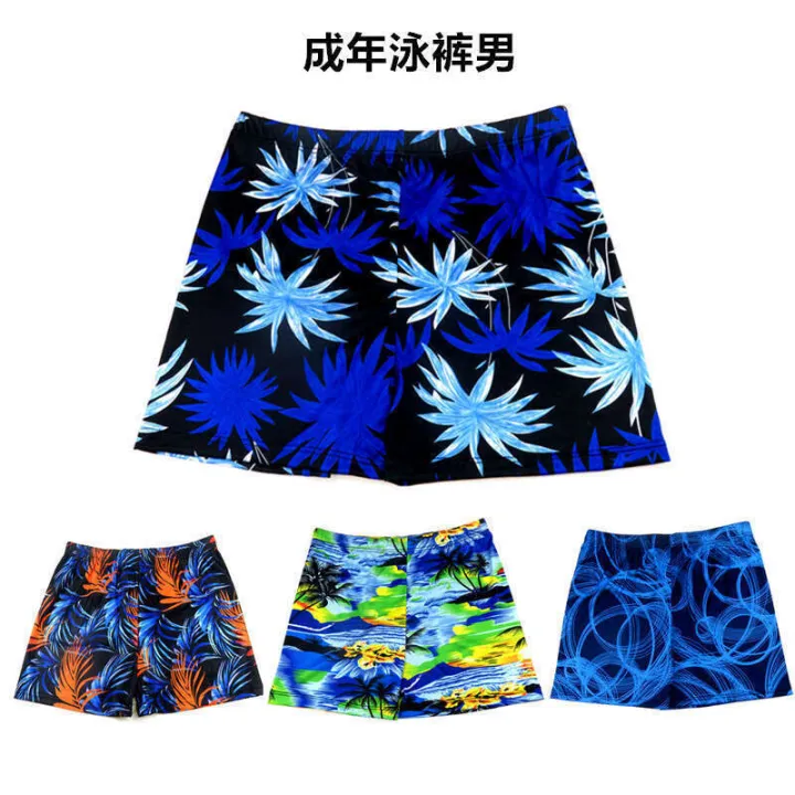 New Beach Adult Mens Digital Printed Swimming Pants Large Fat Guy Flat ...