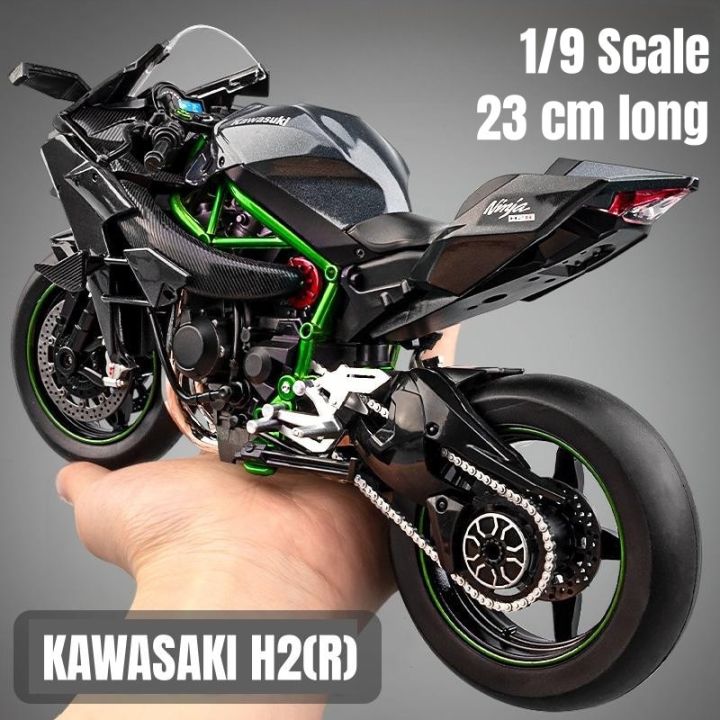 1/9 KAWASAKI H2R Ninja Toy Motorcycle Diecast Metal Large Size Model ...