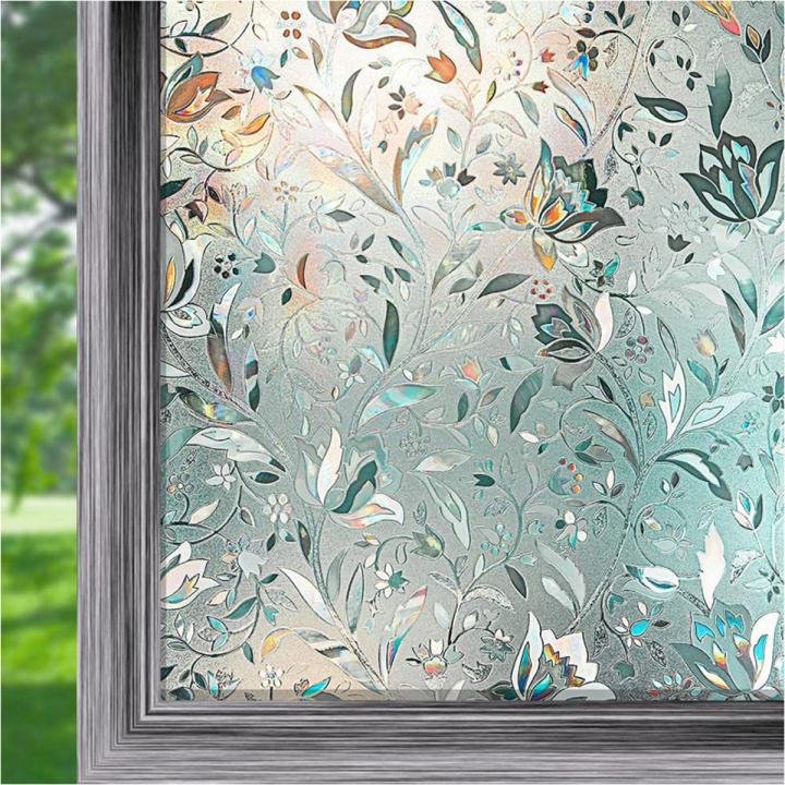3D Rainbow Window Stained Glass Static Non Adhesive Opaque Privacy ...