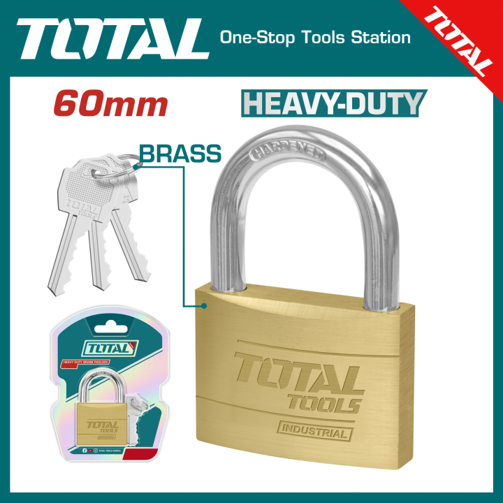 TOTAL Brass Padlock 60mm (Heavy Duty) | Daraz.com.bd