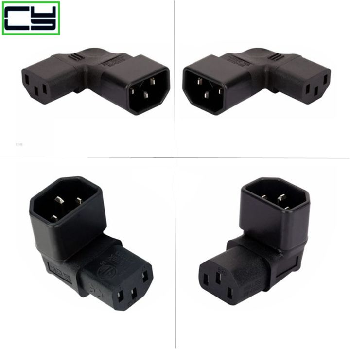 3pin Iec Connector Down Up 90 Angled Iec 320 C14 Male To C13 Female ...