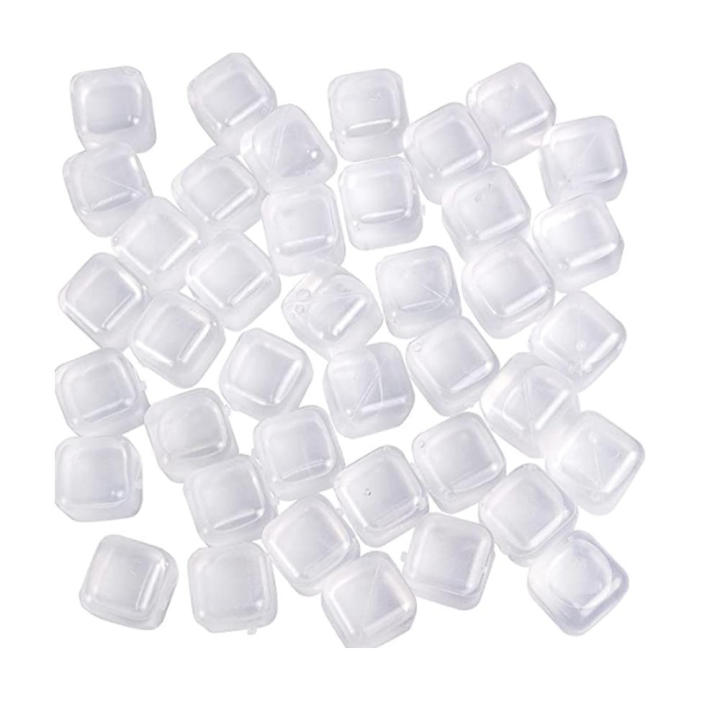 (40-Pack) Reusable Ice Cube, Refreezable Plastic Ice Cubes Reusable for ...