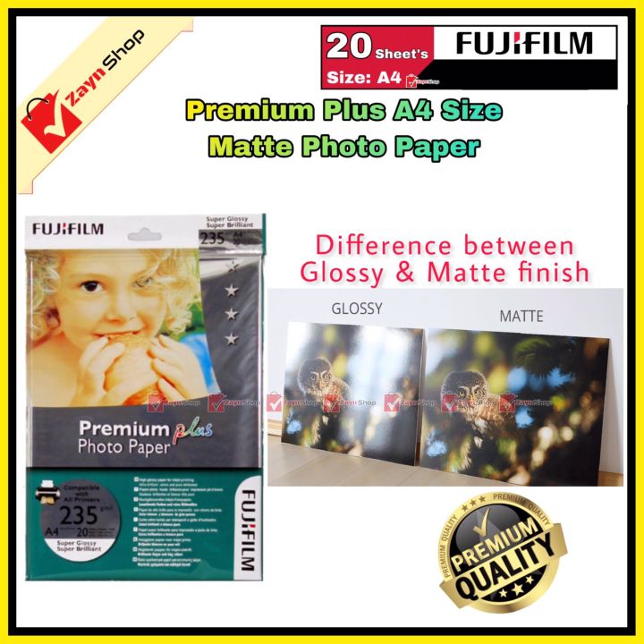 Fujifilm Matte Premium Plus Photo Paper A4 Size 20 Sheets | Daraz.com.bd