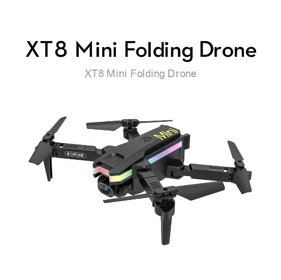 XT8 Mini Drone With Rgb Lighting Dual Camera | Daraz.com.bd