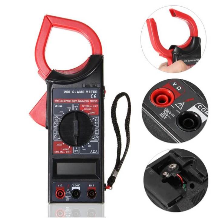 Digital Clamp Meter DT-266 For AC DC Electricity Ampere Measurement ...