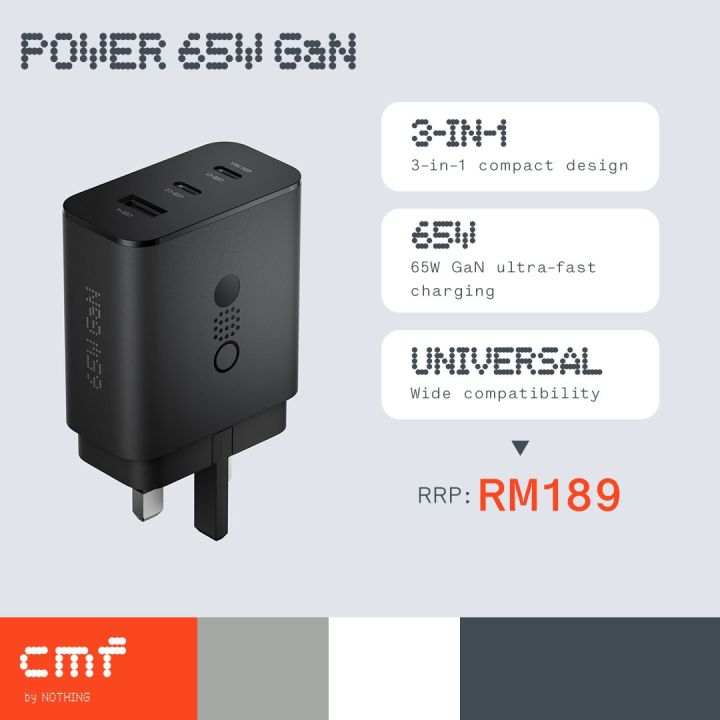 CMF Nothing Gan Charger 65W Adapter | Daraz.com.bd