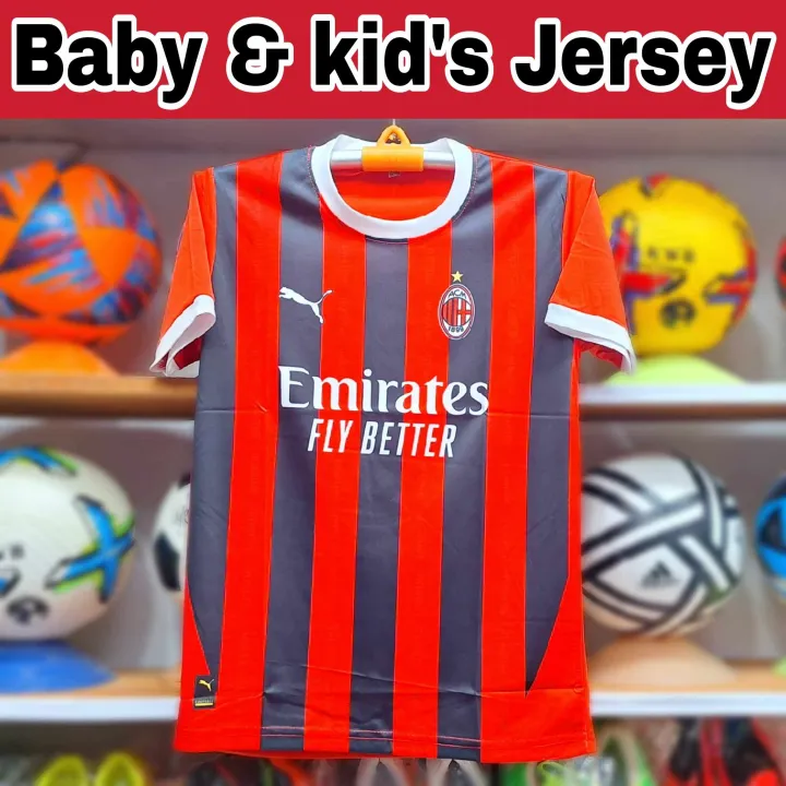 Baby And Kids AC Milan Home Jersey kit 24-25 Season Football Club AC ...
