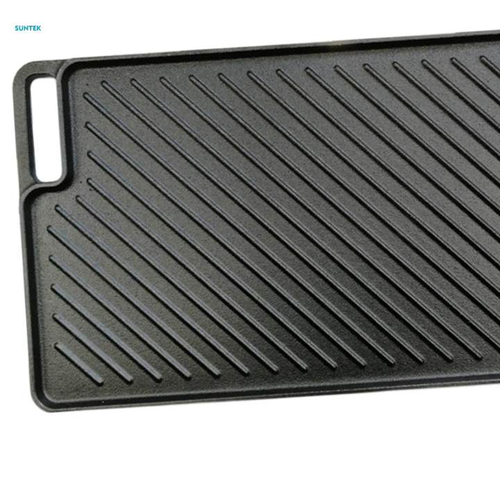 Cast Iron Reversible Grill, Flat and Ridged Surfaces Large Cast Iron ...