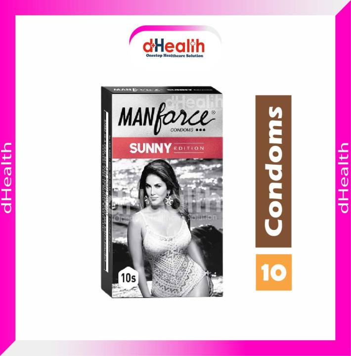 Manforce Sunny Edition Ribbed & Dotted Condom 10's pack (10x1=10 pcs ...
