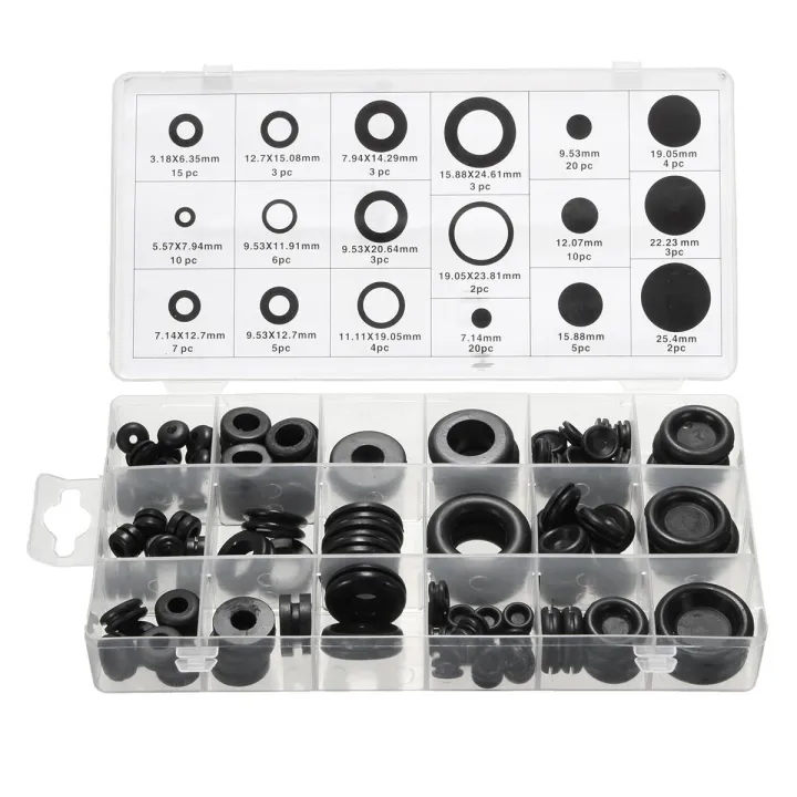125 Rubber Grommet Firewall Hole Plug Set Electrical Wire Gasket ...