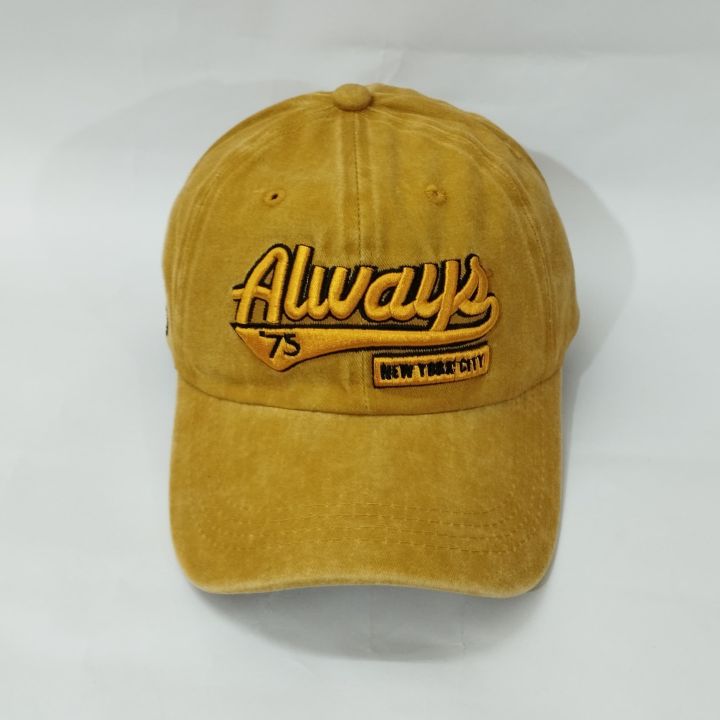 ALWAYS 75 NEW WORK CITY LOGO Denim/ jeans Febric Cap/ Hat (Yellow ...