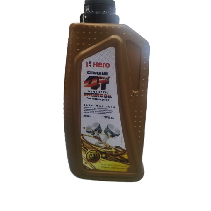 Hero 10W30 SL 4T Plus Super Premium Synthetic Blend Engine Oil (900ml ...