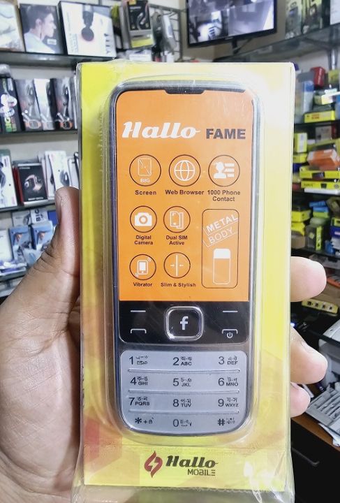 Hallo Fame Mobile Phone Metal Body Dual Sim | Daraz.com.bd